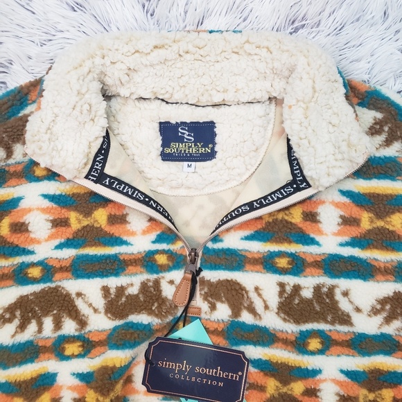 Simply Southern | Jackets & Coats | Nwt Simply Southern Sherpa Pullover ...